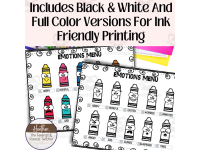 Crayon Feelings Faces & Emotions Menu-- Chart and Reference Poster by ...