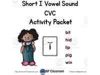 CVC Short I Vowel Sound Activity Packet and Worksheets by Teach Simple