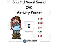 CVC Short U Vowel Sound Activity Packet and Worksheets by Teach Simple