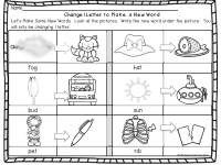 CVC Worksheets: Change One Letter Sound to Make New Words by Teach Simple