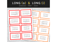 CVCe Words Tracing Flashcards: Long Vowels (A I O U), CVCe Words List ...