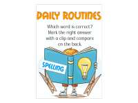 Daily Routine & Hobbies Clip Cards - Vocabulary & Spelling by Teach Simple
