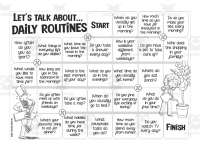 Daily Routines Speaking Game by Teach Simple