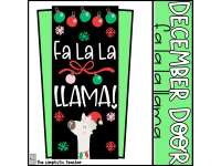 December Door Set: Fa La La Llama by Teach Simple