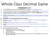 Decimal Place Value Game: Tenths to Millionths by Teach Simple