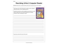 Describing Arthur's Computer Disaster Worksheet by Teach Simple