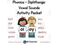 Diphthong OI OY Vowel Sounds Activity Packet and Worksheets by Teach Simple