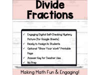 Divide Fractions Self-Checking Digital Activity by Teach Simple