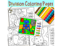 Division Coloring Pages by Teach Simple