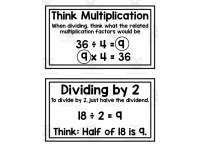 Division Strategy Cards by Teach Simple