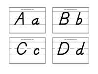 D'Nealian Alphabet Flash Cards by Teach Simple