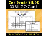 Dolch 2nd Grade Sight Word BINGO - 30+ Bingo Cards, Flashcards & Word ...