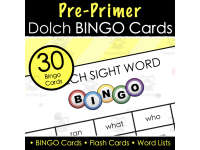 Dolch Pre-Primer Sight Word BINGO - 30+ Bingo Cards, Flashcards & Word ...