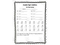 Double Digit Addition Without Regrouping Assessment by Teach Simple