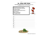 Dr. Seuss Titles Alphabetical Order Worksheet by Teach Simple