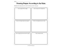 Drawing Shapes According to the Rules Worksheet by Teach Simple