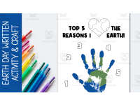 Earth Day Activity, Kids Handprint Craft, 5 Reasons I love the Earth ...