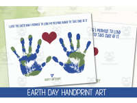 Earth Day Handprint Art Pledge, May Homeschool Crafts for Kids ...