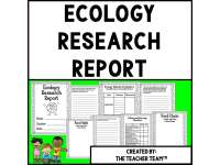Ecology Project | Ecology Research Report by Teach Simple
