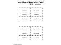 Editable Make Your Own: Vocabulary Grab Bag Game by Teach Simple