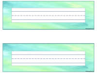 Editable Nameplates - Blue and Green Watercolor Theme by Teach Simple