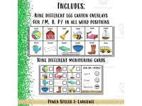 Egg Carton Artic, Speech Therapy Activities, Bilabial words, M B P ...