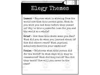 Elegy Poetry Writing | Posters & Graphic Organizers by Teach Simple