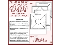 End of Year Project-Based Learning Activity (Build an End of Year Quilt ...