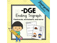 Ending Trigraph: -DGE Activity Packet by Teach Simple
