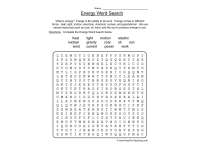Energy Wordsearch Worksheet by Teach Simple
