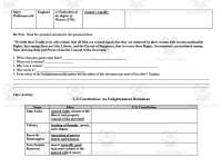 Enlightenment Era Handouts + Charts by Teach Simple
