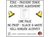 Être and Descriptive French Adjectives - Correct the mistakes -Distance ...