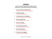 Être and Descriptive French Adjectives - Correct the mistakes -Distance ...