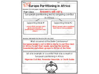 Europe Partitioning in Africa Reading Packet by Teach Simple