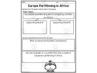 Europe Partitioning in Africa Reading Packet by Teach Simple