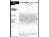 European Exploration in North America Reading Packet | Texas Social ...