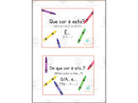 European Portuguese Flash Cards to learn COLORS by Teach Simple