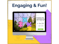 Evaluating Algebraic Expressions Jigsaw Puzzle by Teach Simple