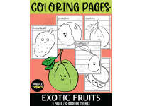 Exotic Fruits Coloring Pages by Teach Simple