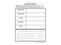Expanded Notation Place Value Worksheet by Teach Simple