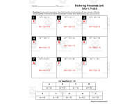 Factoring Trinomials (a is NOT 1) - Solve + Match Worksheet by Teach Simple