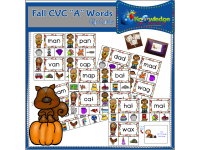 Fall CVC "A" Words Clip Cards - EBOOK by Teach Simple