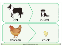 Farm Animals and their Young/Babies - Matching Puzzle Game by Teach Simple