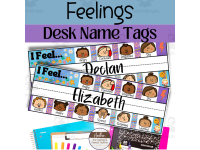 Feelings and Emotions SEL Themed Desk Name Tags by Teach Simple