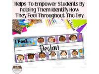 Feelings and Emotions SEL Themed Desk Name Tags by Teach Simple
