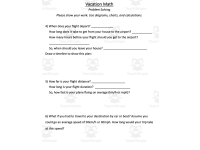 Financial Literacy: Vacation Math Project: Budgeting, Percentages, Time ...