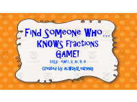Find Someone Who... Knows Fractions - Math Game by Teach Simple