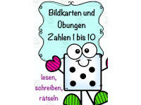 Flash Cards and Exercises for Numbers 1-10 (German Version) by Teach Simple