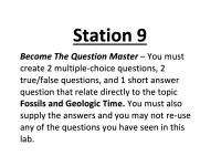 Fossils and Geologic Time – Lab Station Activity by Teach Simple