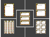 Frames, Labels and Task Cards, Fall Themed, Editable by Teach Simple